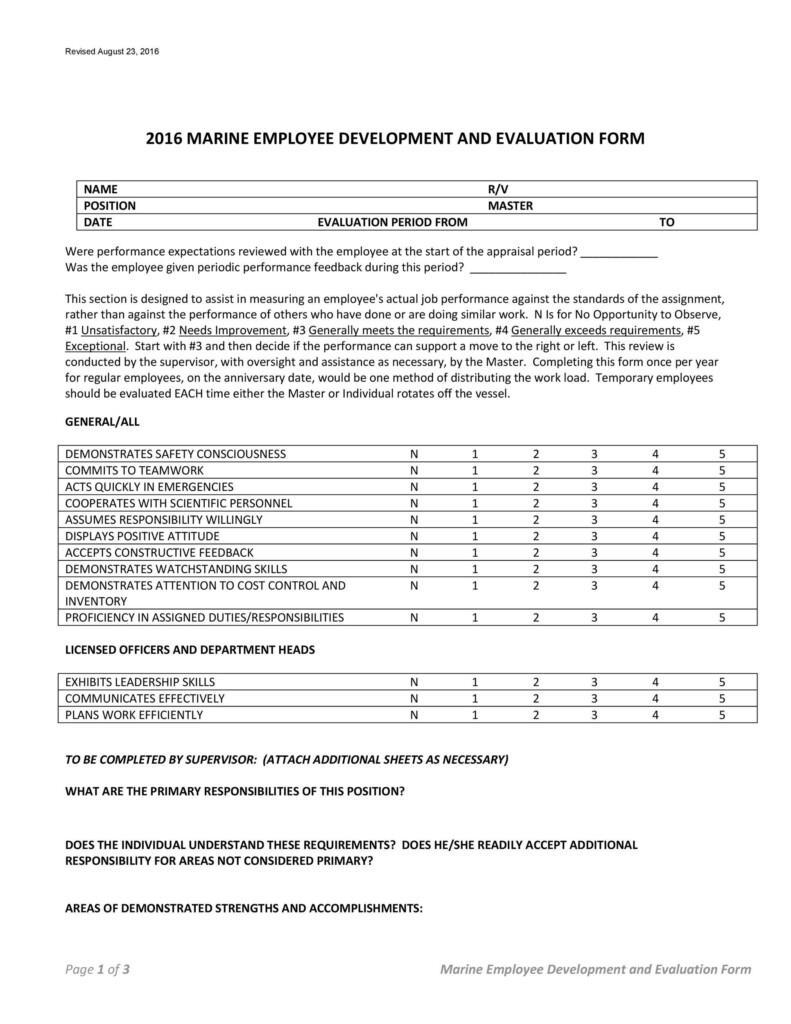 Best Practices Sample Evaluation Form Of Lab Personnel - EvaluationForm.net Best Practices Sample Evaluation Form Of Lab Personnel - EvaluationForm.net