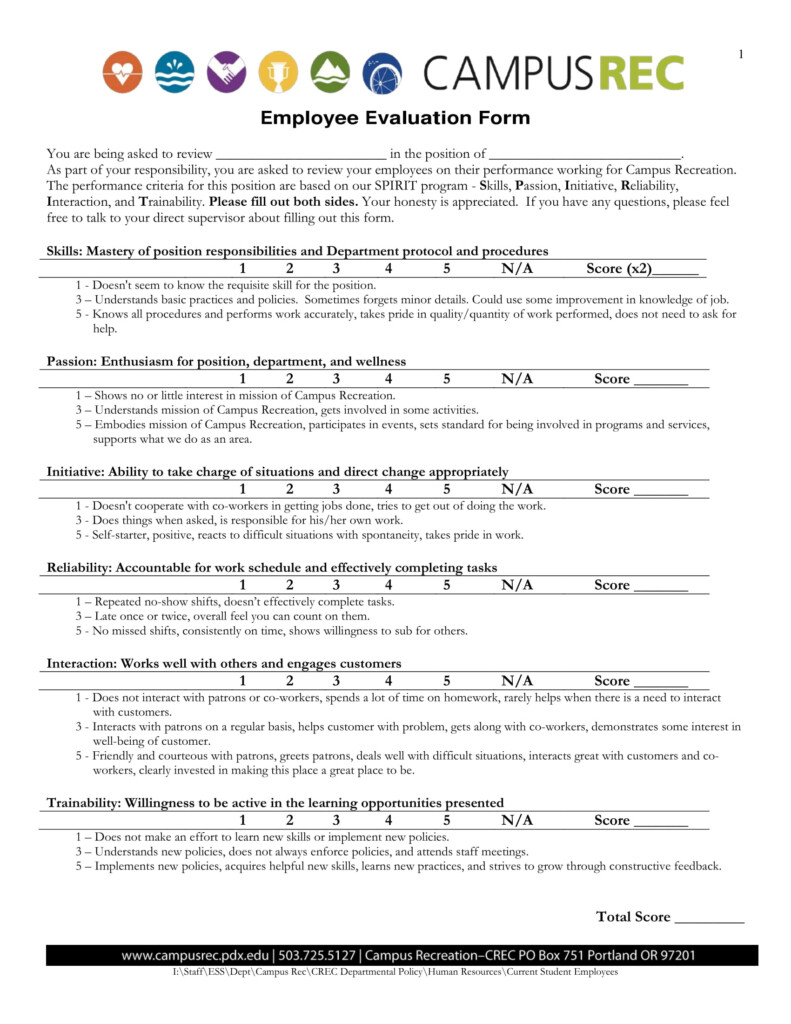 Employee Evaluation Pdf Form - EvaluationForm.net Employee Evaluation Pdf Form - EvaluationForm.net