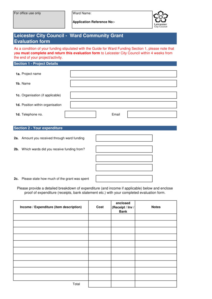 Sample Grant Evaluation Form - EvaluationForm.net Sample Grant Evaluation Form - EvaluationForm.net