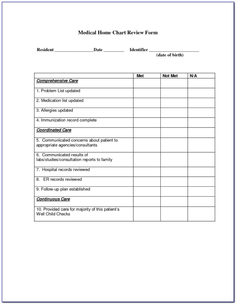 Medical Chart Review Example - EvaluationForm.net Medical Chart Review Example - EvaluationForm.net