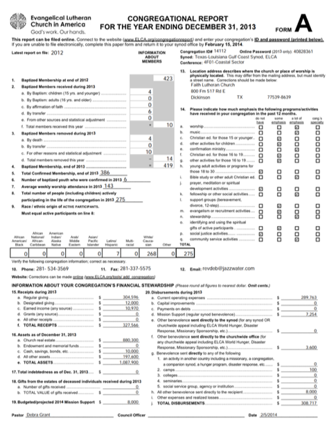 Elca Synod Performance Evaluation Forms - EvaluationForm.net Elca Synod Performance Evaluation Forms - EvaluationForm.net